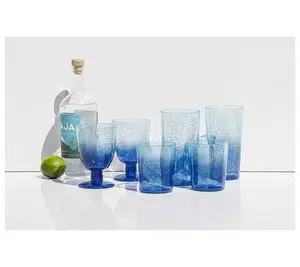 TARHONG Abode Homewares Set Of 6 Oceanic 23-oz Ombre Glasses