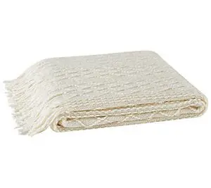 BROOKLYN LOOM Woven Texture Solid Throw - One-color