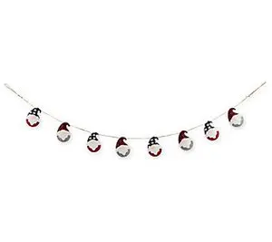 NEARLY NATURAL Design Imports Gnome Santa Garland - One-color