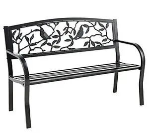 EVERGREEN Cardinals Metal Garden Bench By - One-color