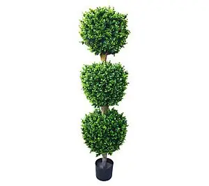 NATURE SPRING Artificial Hedyotis Topiary Tree - One-color