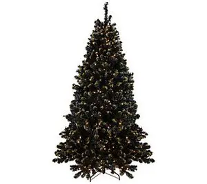NORTHLIGHT 7.5' Crystal Pine W/ Gold Glitter Tr Ee Clear Lights - One-color