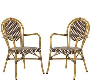 SAFAVIEH Rosen French Bistro Stacking Arm Chair, Set Of 2 - One-color