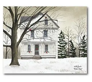 COURTSIDE MARKET White Christmas 20' X 24' Canv As Wall Art - One-color