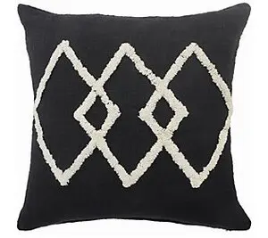 OX BAY TRADING CO. Ox Bay White Tufted Diamond Throw Pillow - One-color