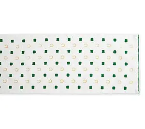 DESIGN IMPORTS 14' X 72' Clover & Horseshoe Pri T Table Runner
