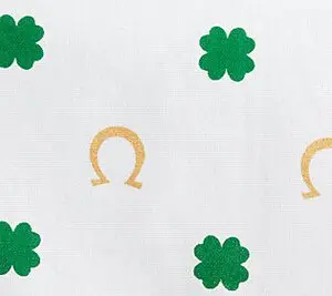 DESIGN IMPORTS 14' X 72' Clover & Horseshoe Pri T Table Runner