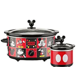 Disney Mickey Mouse 5-qt Slow Cooker With Bonus Lil Dipper - One-color
