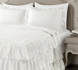 LUSH DECOR Allison Ruffle Skirt 3-piece Full Bedspread Sh Decor
