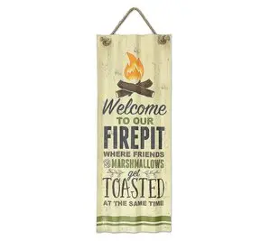 YOUNG'S INC. Young's Tin Waffle Iron Fire Pit Sign - One-color
