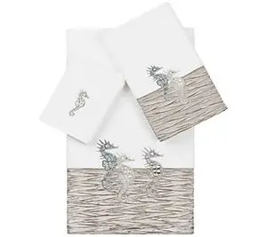 LINUM HOME TEXTILES Sofia 3pc Embellished Towel Set