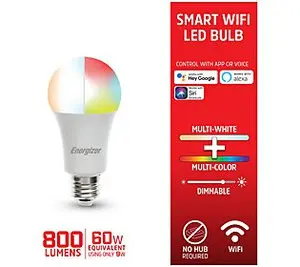 ENERGIZER Smart Multi-white & Color Dimmable Le D Light Bulb