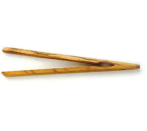 RSVP Olive Wood Toast Tongs - One-color