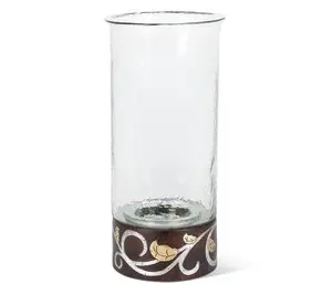 GERSON INTERNATIONAL 16' Mango Wood Inlay Candleholder Gerson Co - One-color