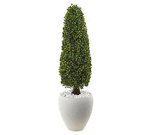 NEARLY NATURAL 41' Boxwood Topiary With Planter Nearly Natu Ral - One-color