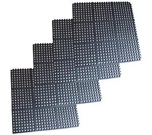 AMERIHOME Buffalo Tools 3 X 3 Foot Interlocking Rubber Ma Ts 4 Pack - One-color