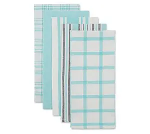 J&M HOME FASHIONS Design Imports Set Of 5 Assorted Woven Kitchen Towels - One-color