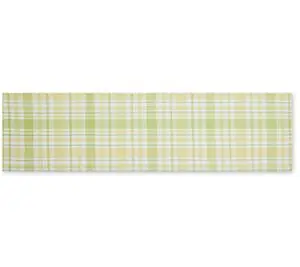 DESIGN IMPORTS 14' X 72' Lemon Bliss Plaid Tabl E Runner
