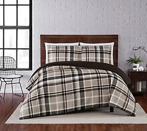 TRULY SOFT Paulette Plaid Full/queen 3-piece Du Vet Cover Set - One-color