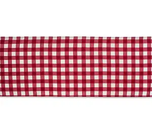 DESIGN IMPORTS 14' X 108' Red Check Outdoor Tab Le Runner