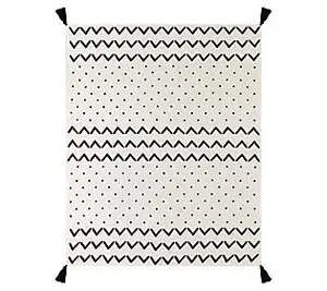OX BAY TRADING CO. Ox Bay Geometric Peak Throw Blanket - One-color