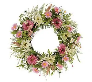 PULEO INTERNATIONAL 24' Chrysanthemum/daisy Spr Ing Wreath - One-color
