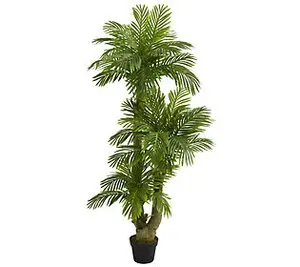 NEARLY NATURAL 5' Triple Phoenix Palm Artificial Tree Nearl Y Natural