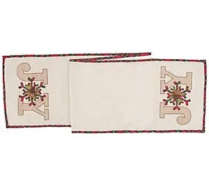 C&F HOME 14' X 72' Joy Embroidered Table Runner - One-color