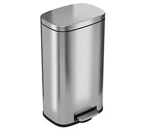 ITOUCHLESS Softstep 8-gal Stainless Steel Step Rash Can - Silver