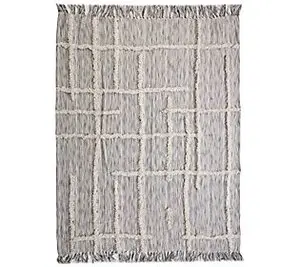 OX BAY TRADING CO. Ox Bay Cornered Linework Throw Blanket - One-color