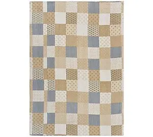 OX BAY TRADING CO. Ox Bay Peach Cream Kantha Throw Blanket - One-color