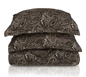 SUPERIOR Cotton Flannel Paisley Duvet Cover Set King/cal King - One-color