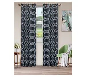 SUPERIOR Bohemian Trellis Blackout Grommet Curt Ins 52x63 - One-color