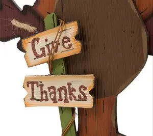 GLITZHOME Thanksgiving Harvest Table Top Turkeysign