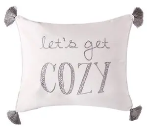 LEVTEX HOME Camden Let's Get Cozy Tassel Pillow Levtex H Ome - One-color
