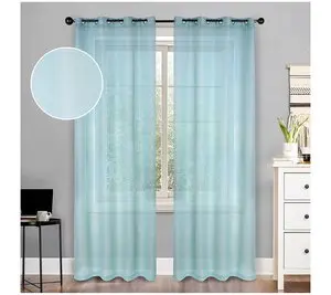 SUPERIOR Jaxon Stripe Sheer Grommet Curtain, 2 Anels, 52x84 - One-color