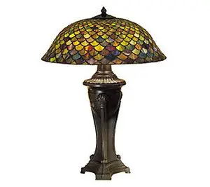 MEYDA Tiffany Style 30' Fish Scale Table Lamp - One-color