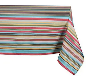 DESIGN IMPORTS Summer Stripe Outdoor Tablecloth 60' X 120 - One-color