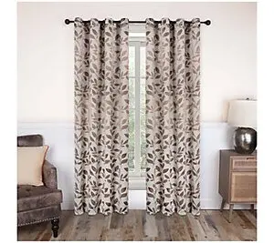 SUPERIOR Leaves Blackout Panel Curtains 52 X 96 - One-color