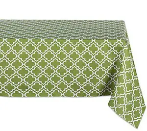 DESIGN IMPORTS Lattice Outdoor Tablecloth 60' X 84 - One-color