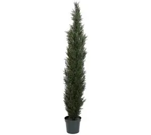 NEARLY NATURAL 7' Mini Cedar Pine Tree By - One-color