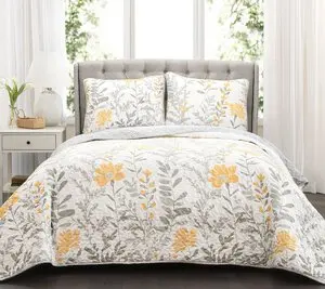 LUSH DECOR Aprile 3-piece Full/queen Yellow Quilt Set L Ush Decor - One-color
