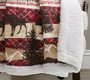 LUSH DECOR Holiday Lodge Sherpa Throw By