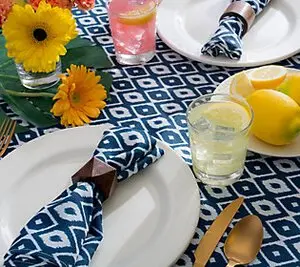 DESIGN IMPORTS Ikat Outdoor Tablecloth 60' Roun D