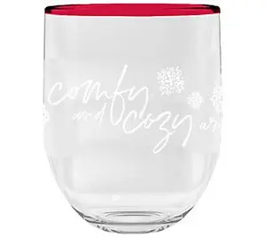 TARHONG Acrylic Holiday Cozy Set Of 6 Stemless Lass - One-color