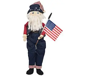 GALLERIE II Old Glory Santa Figurine - One-color