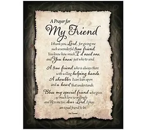 DEXAS Dexsa Prayer For My Friend Timberland Wood Plaq Ue 11.75' X 15 - One-color
