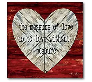 COURTSIDE MARKET The Measure Of Love Ii 16x16 C Anvas Wall Art - One-color