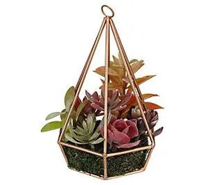 NORTHLIGHT 9' Artificial Succulents Arrangement In 6-sid - One-color