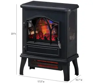 DURAFLAME 3d Infrared Stove Heater W/ Adjustabl E Flame Effect